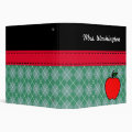 Custom Teacher's Apple Lesson Plan Organizer Gift Binder | Zazzle