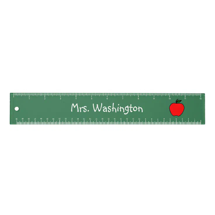 Custom Teacher's Chalkboard School Ruler Gift | Zazzle