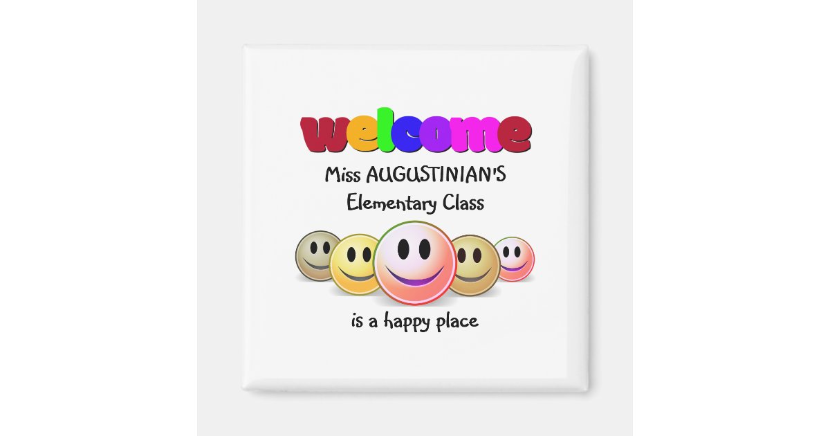 Custom Teachers Class Welcome Magnet | Zazzle