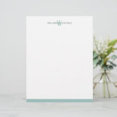 Custom Teal Letterhead | Zazzle