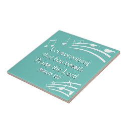 Custom Teal MUSIC NOTES Ceramic Tile | Zazzle