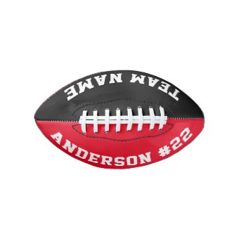 Custom Team and Player Name, Number and Color Football | Zazzle