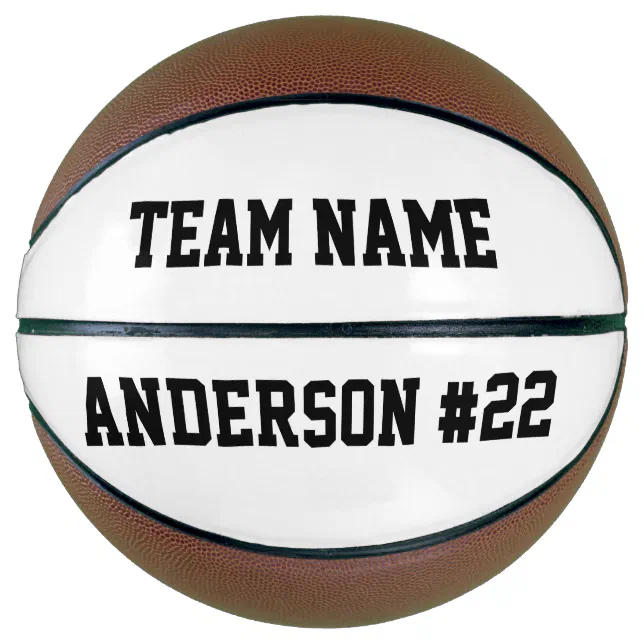 Custom Team Name and Player Name and Number Basketball | Zazzle