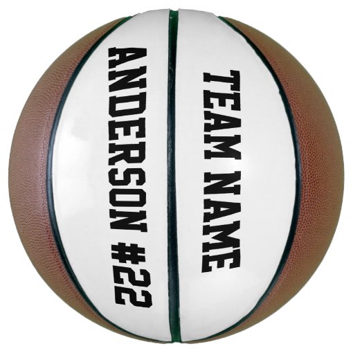 Custom Team Name and Player Name and Number Basketball | Zazzle