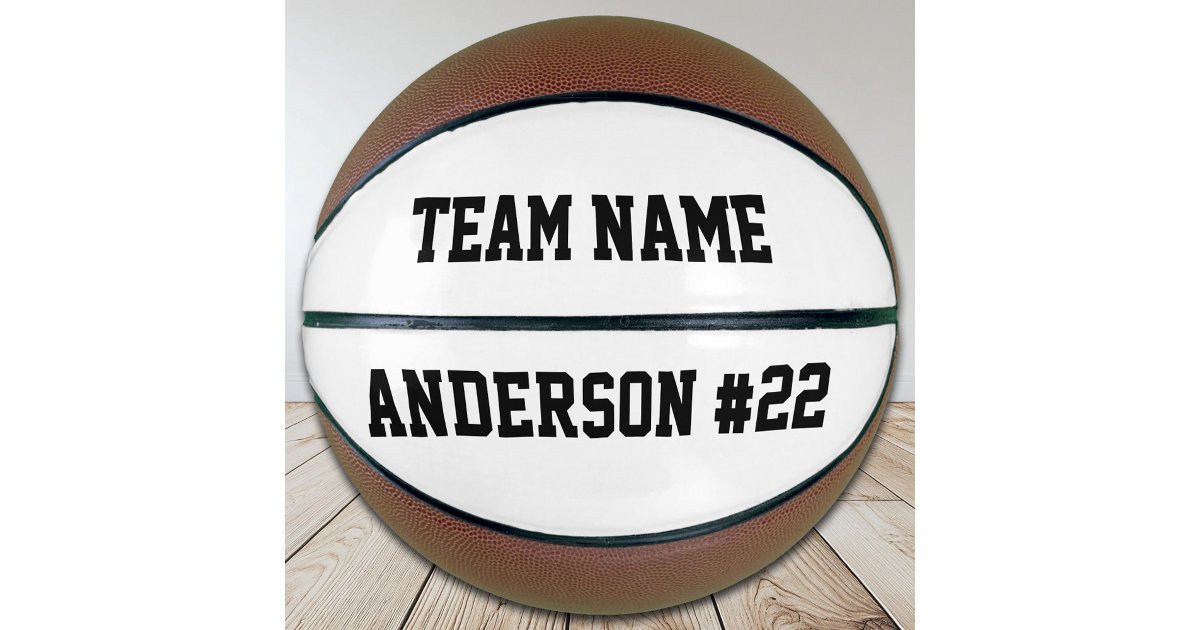 Custom Team Name and Player Name and Number Basketball | Zazzle