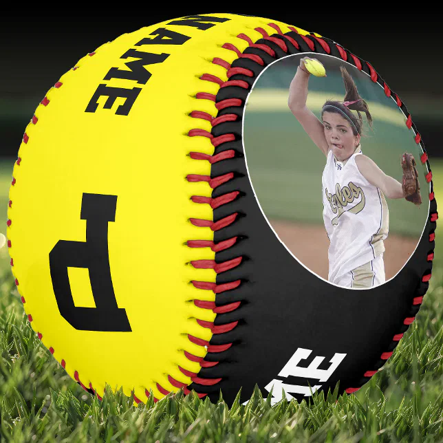 Custom Team Name, Player, Photo, Position & Number Softball | Zazzle