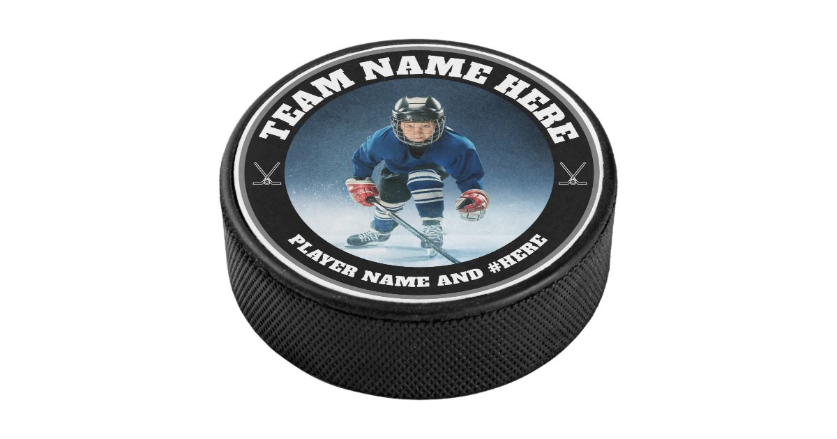 Custom Team Photo Hockey Puck | Zazzle
