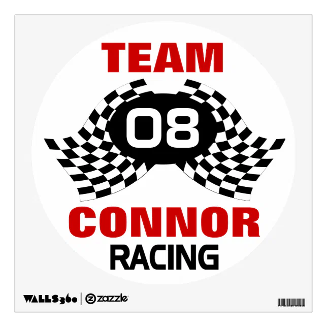 Custom Team Racing Family Wall Decal | Zazzle