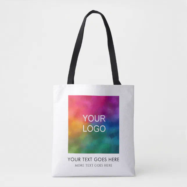 Custom Template Add Company Logo Text Here Tote Bag | Zazzle