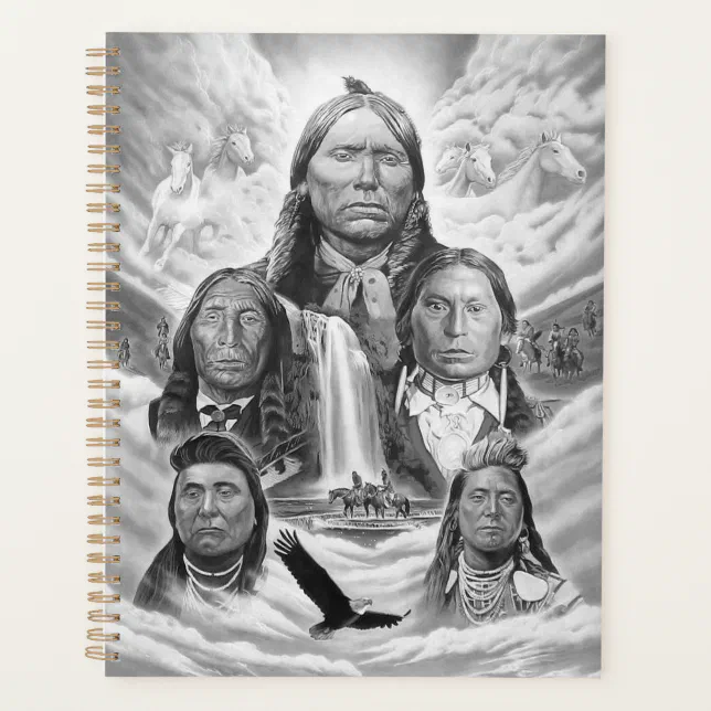 Custom Template Famous Native Americans Painting Planner | Zazzle