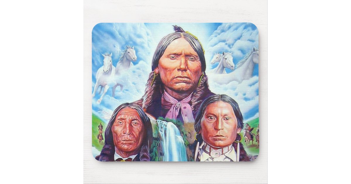 Custom Template Indian Chiefs Native Americans Mouse Pad | Zazzle