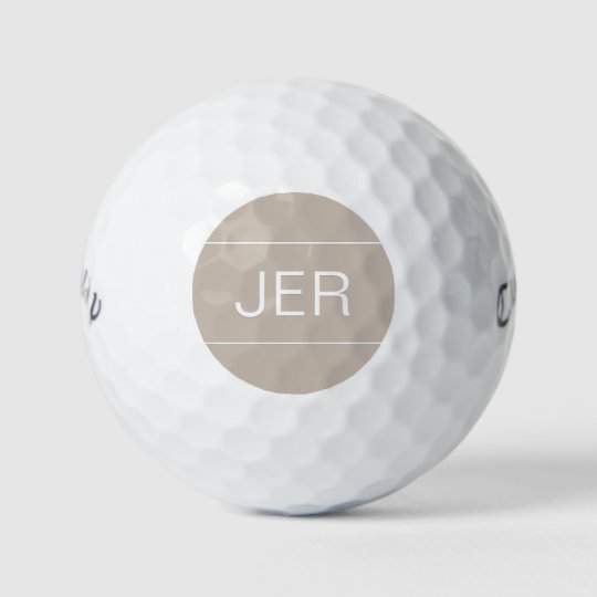 Custom Template Monogrammed Golfer Initial Tan Golf Balls | Zazzle.com