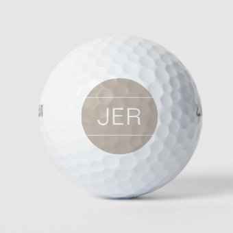 Custom Template Monogrammed Golfer Initial Tan Golf Balls | Zazzle