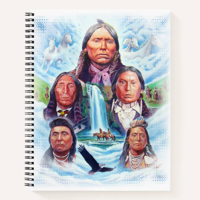 Custom Template Native Americans Indian Chiefs Notebook | Zazzle