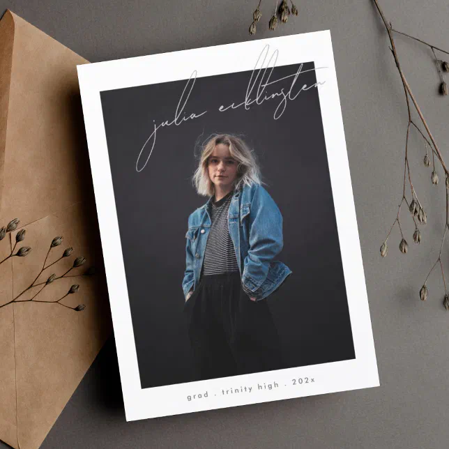 Custom Template Photo High School Graduation Card | Zazzle