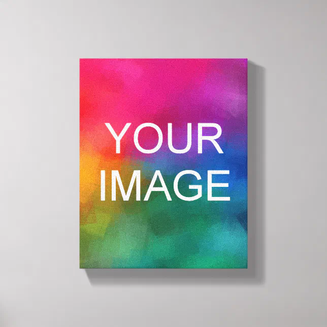 Custom Template Photo Picture Image Logo Vertical Canvas Print | Zazzle
