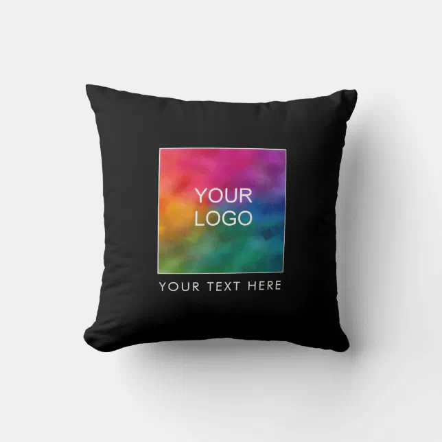 Custom Template Upload Add Company Logo Throw Pillow | Zazzle