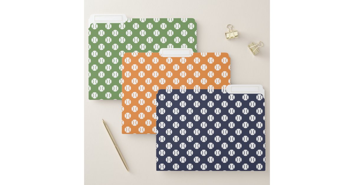 Custom tennis ball pattern office file folder | Zazzle