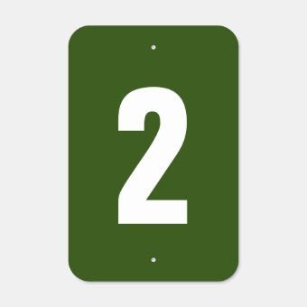 Custom tennis court number sign for wire fence | Zazzle