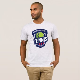 Custom Tennis Logo T-Shirt | Zazzle