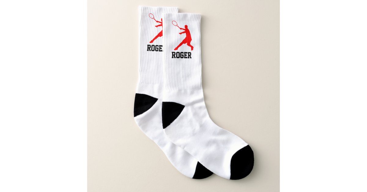 Custom tennis socks gift for player and coach | Zazzle