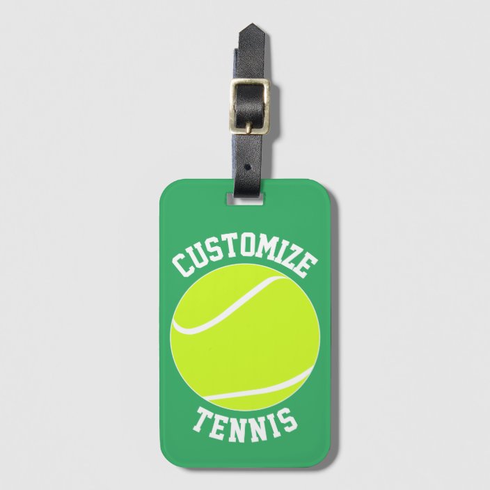 Custom Tennis Team Name / Personalized Text Player Luggage Tag | Zazzle.com