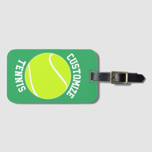 Custom Tennis Team Name / Personalized Text Player Luggage Tag | Zazzle