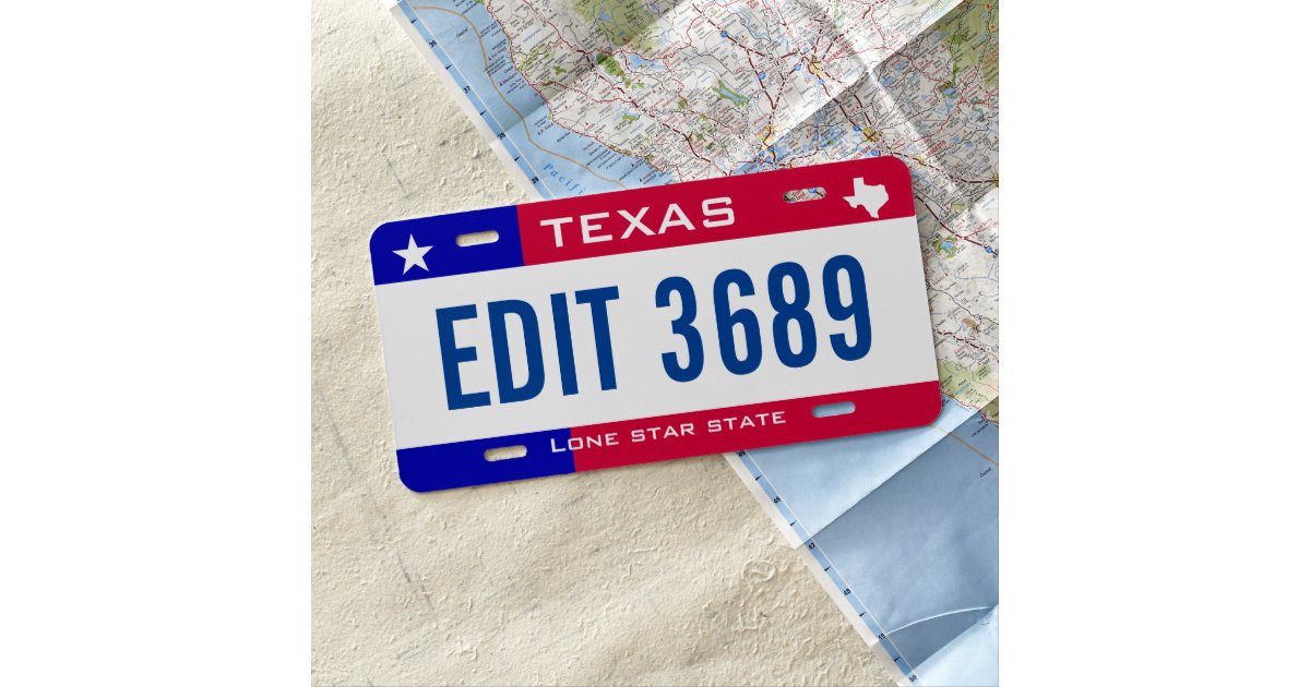 Custom Texas license plate | Zazzle