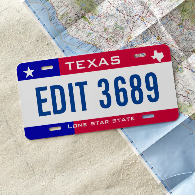 Custom Texas license plate | Zazzle