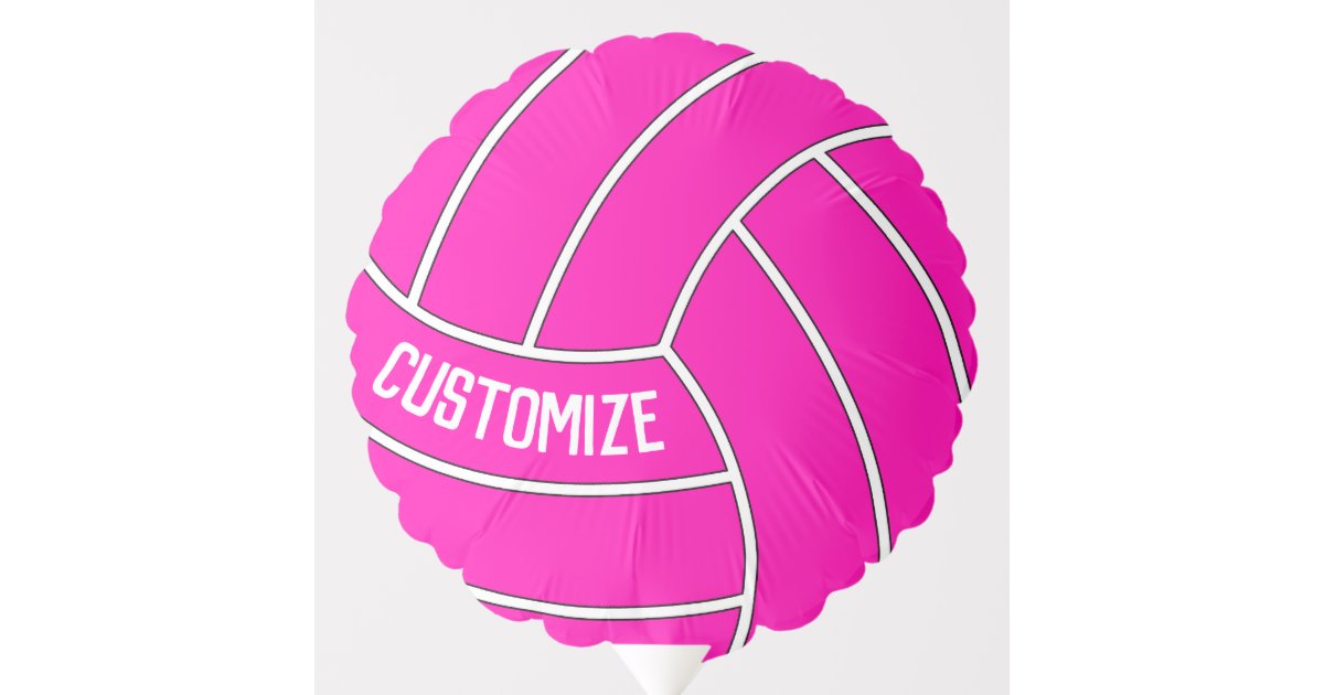 Custom Text and Color Round Volleyball Balloon | Zazzle