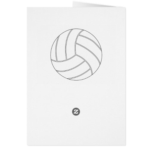 Custom Text and Color Volleyball Player Card | Zazzle