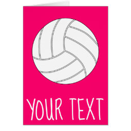 Custom Text and Color Volleyball Player Card | Zazzle