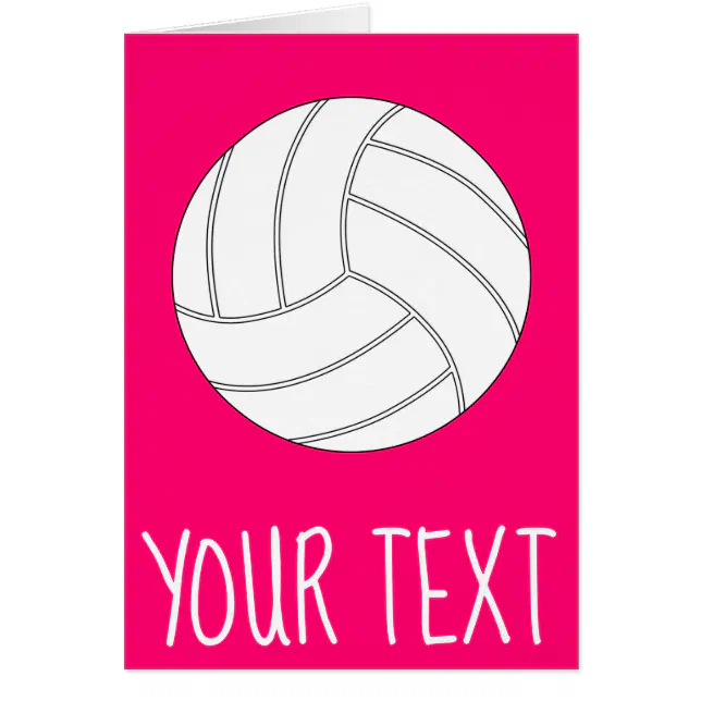 Custom Text and Color Volleyball Player Card | Zazzle