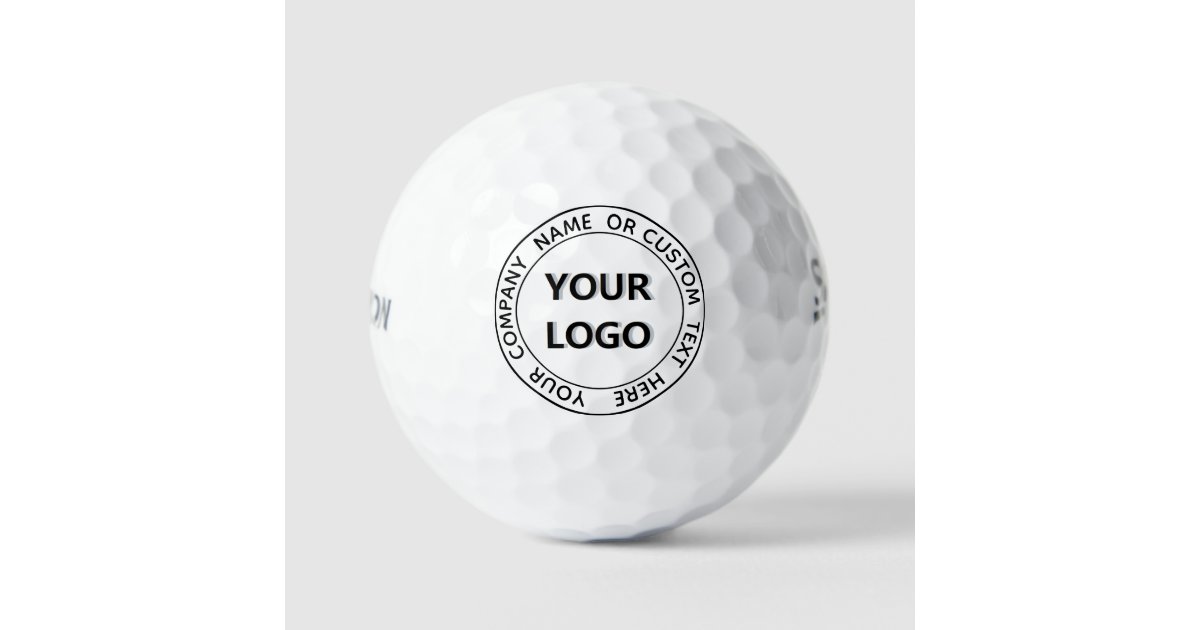 Custom Text and Logo Promotional Stamp Golf Balls | Zazzle