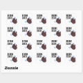 Custom Text Begone 20XX Dark Waving Hand Emoji Square Sticker | Zazzle