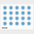 Custom Text Bicycle Blue Classic Round Sticker | Zazzle
