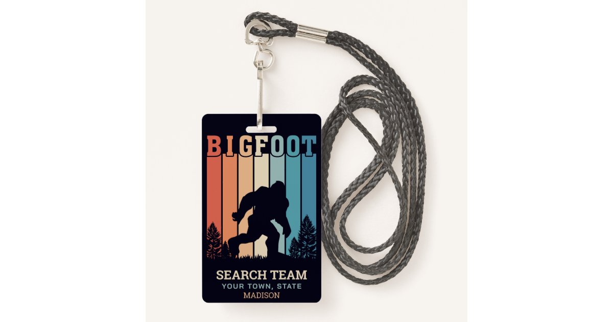 Custom Text Bigfoot Badge | Zazzle