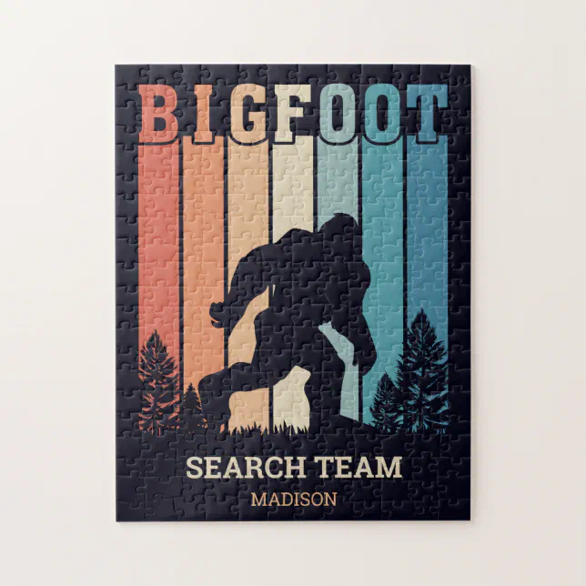 Custom Text Bigfoot Jigsaw Puzzle | Zazzle