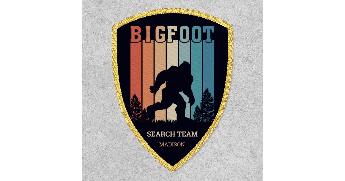 Custom Text Bigfoot Patch | Zazzle