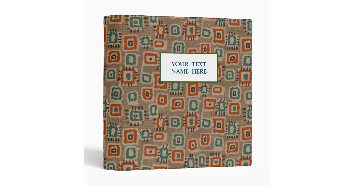 Custom Text Binder with Old Cloth Patches | Zazzle