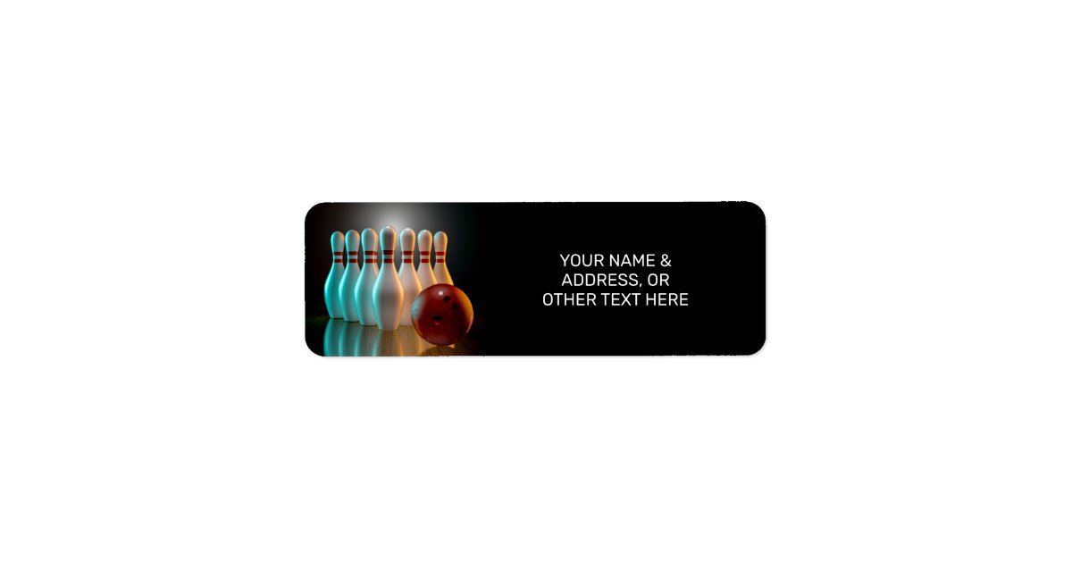 Custom Text Bowling Strike Label | Zazzle