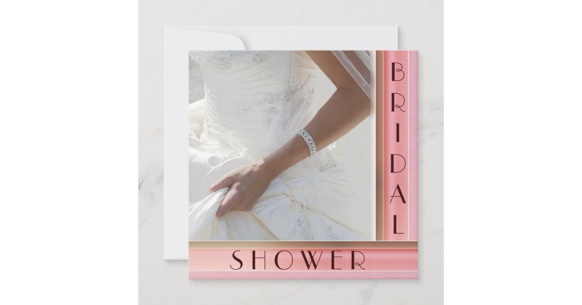 Custom Text Bridal Shower Invitations | Zazzle