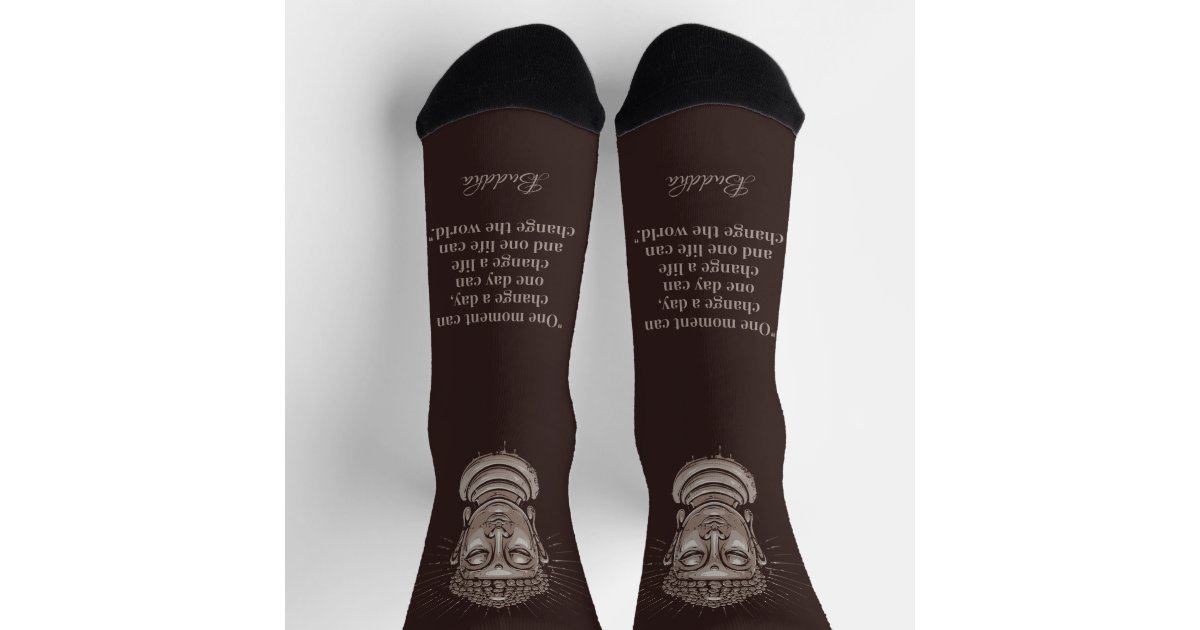 Custom text Buddha Quote Socks | Zazzle