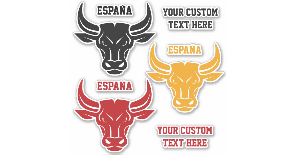 Custom text Bull stickers | Zazzle