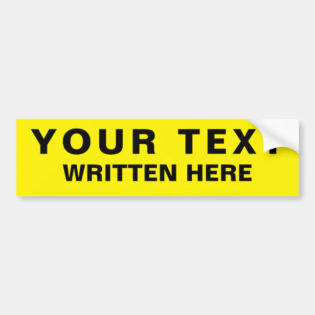 Custom Text Bumper Sticker | Zazzle