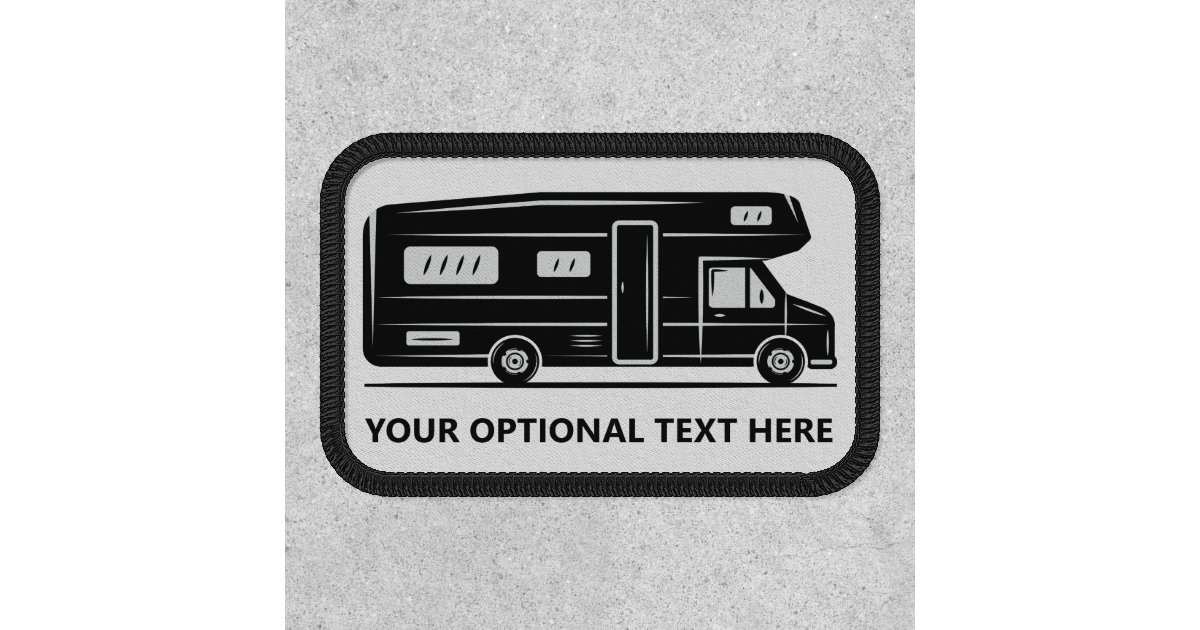 Custom text Camper Van Patch | Zazzle