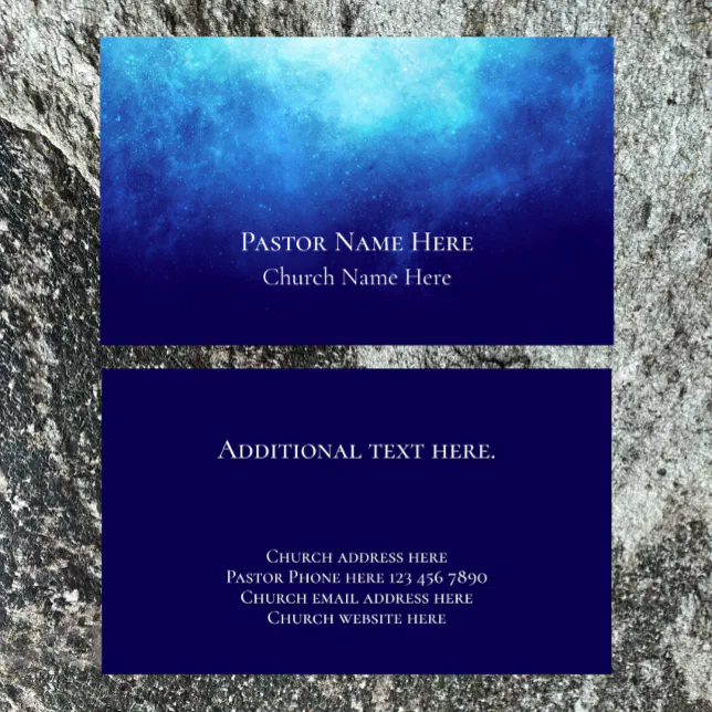 Custom Text Christian Church Pastor Personalized Business Card | Zazzle