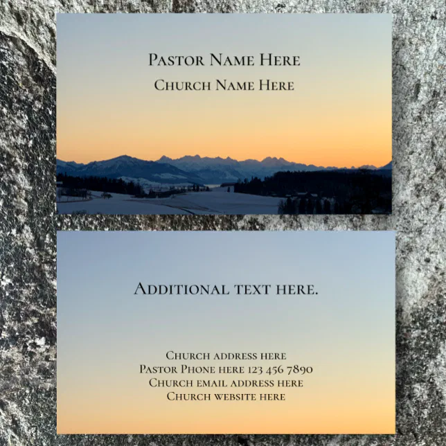 Custom Text Christian Church Pastor Personalized Business Card | Zazzle