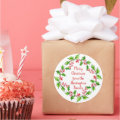 Custom text Christmas Wreath stickers | Zazzle