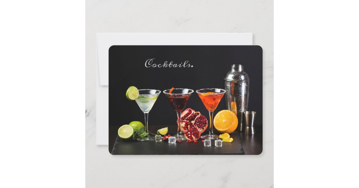Custom text Cocktail Party invitations | Zazzle